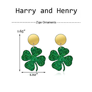 St Patricks Day Accessories Shamrock Earrings for Women St Patricks Day Earrings Acrylic Green Drop Earrings Irish Holiday Earrings Jewelry St Patricks Day Shirt Women Outfits