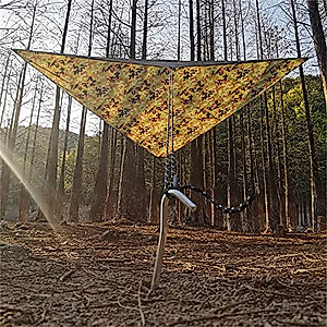 Sun Shelters Hammock Rain Fly Tent Tarp Tarpaulin Portable Sunshade Lightweight Waterproof Windproof Camping Gazebo Picnic Shelter for Snow Camping Outdoor Beach Camping Shelters