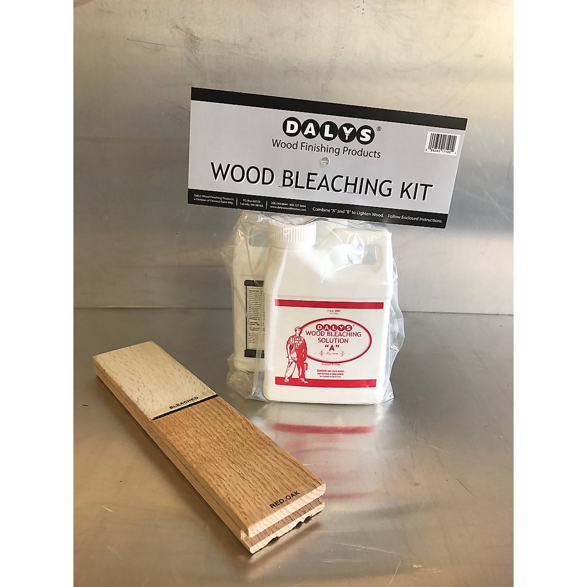 Daly’s Wood Bleach Solution Kit Containing Solution A and B, 1 Pint Each