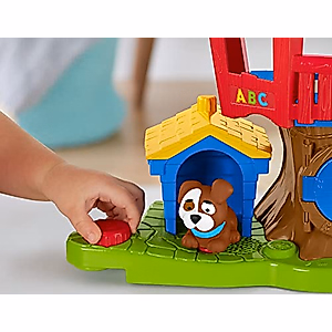 Fisher-Price Little People Toddler Musical Toy Swing & Share Treehouse Playset with 3 Figures for Pretend Play Ages 1+ Years [Amazon Exclusive]