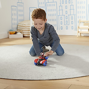 Spidey and His Amazing Friends Marvel Change 'N Go Techno-Racer and 4-Inch Miles Morales: Spider-Man Action Figure, 2 in 1 Vehicle, for Kids Ages 3 and Up