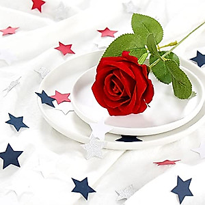 Red-White Blue-silver Patriotic-Decorations Star Confetti - 300pcs Graduation 2023 4th Fourth of July Decorations  Paper Confetti Olympics Party Decor Men Boys Birthday Table Decor Panduola