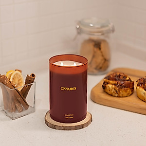 Goodpick Cinnamon Scented Candles 22 oz, Classic Luxury Candles for Home, 2-Wick Soy Candle, Large Jar Candles Gifts for Women, Birthday, Christmas, Bath, 120 Hours Burn Time