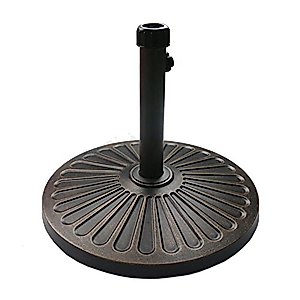 Sunnyglade 18" 26.5-lbs Outdoor Living Heavy Duty Round Antiqued Patio Umbrella Base (26.5LB)
