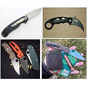 5Afashion 2 pcs Deep Carry Pocket Clips for Folding Knives,Kydex Waist Clip,Folding Knife Back Clips (B)