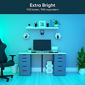 Wyze Lifestyle Bulb Color, 1100LM Wi-Fi A19 Smart Bulb, 16 Million Colors & Tunable White, Works with Alexa and Google Assistant, 75W Equivalent, Dimmable, Timer, CRI>90, E26, No Hub Required, 2-Pack