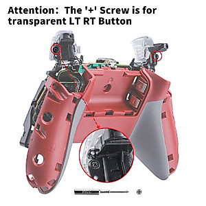 VANPARK Housing Shell Set Replacement, Front Case Cover Backplate Only Compatible with Xbox One S/X Controller(Model 1708)(Controller is NOT Included)