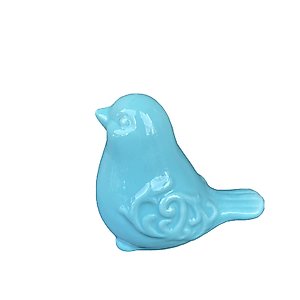 YICC 1 PC Large Decorative Bird Figurine- Glazed Porcelain Bird Statue/Bird Sculpture for Home Garden Wedding Decor or More White