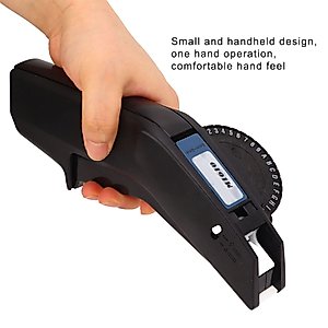 Manual Label Printer, Clear Number Letter Wide Application Embossing Label Maker Strong Durable One Hand Operation for Home (Red)