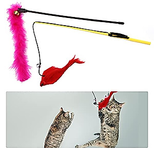 Cat Toys Kitten Toys Assortments, 32 Packs Cat Toys Variety Pack for Kitty, Cat Balls with Bells,Cat Feather Toy, Cat Mouse Toy, Cat Crinkle Balls, Catnip Toys for Indoor Cats Kittens