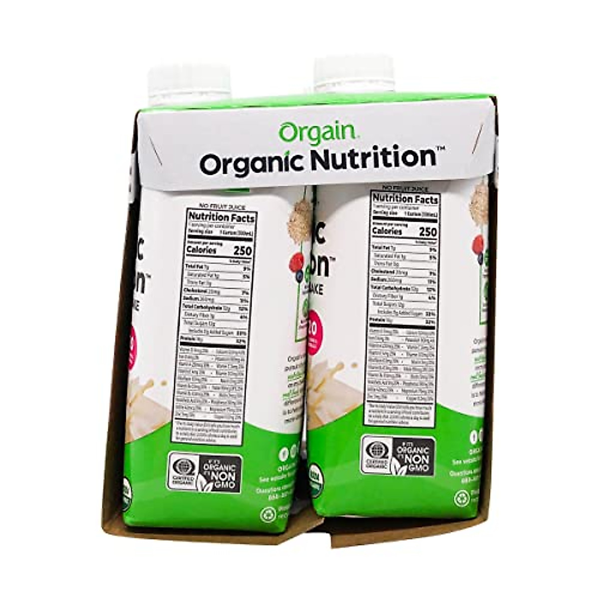 Orgain, Nutri Shake Sweet Vanilla Bean Organic, 11 Fl Oz, 4 Pack