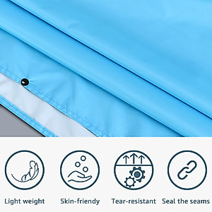 ANYOO Hooded Rain Poncho for Adults Waterproof Lightweight Rain Coats for Men Women Reusable Rain Jacket for Emergency Camping Outdoor Activities