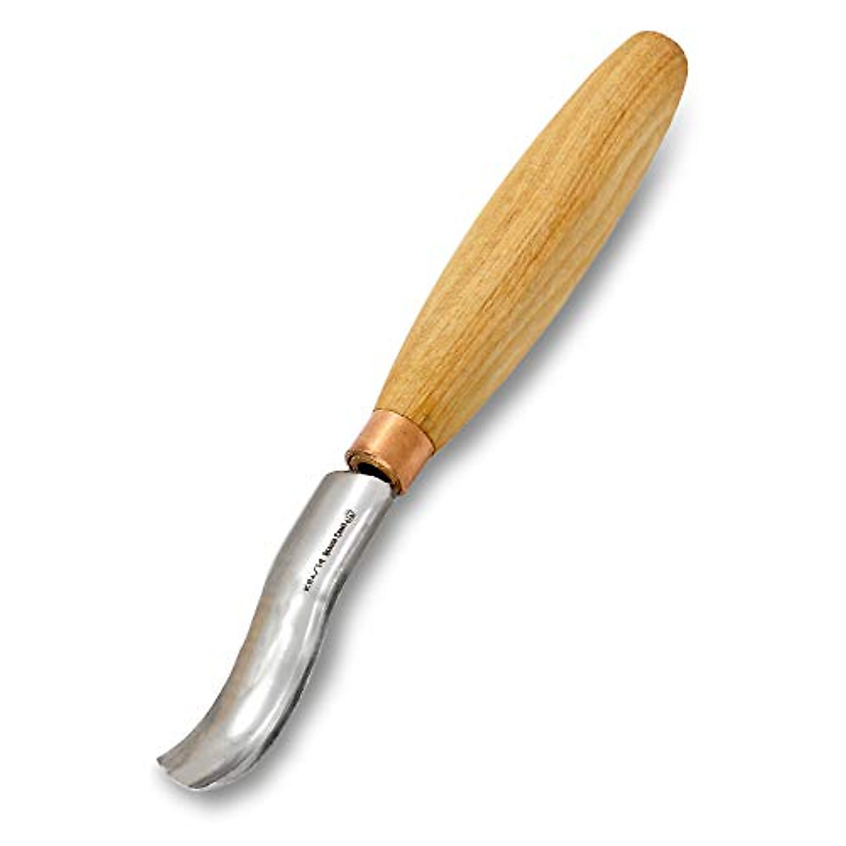 BeaverCraft, Wood Carving Bent Gouge K8a/14 0.55" - Spoon Carving Tools - Woodworking Hand Chisel Compact Wood Carving Knife for Beginners and Profi - Hobbies for Adults and Kids - Carbon Steel Blade