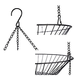 3-Tier Kitchen Wire Storage Basket Hanging Basket Fruit Storage