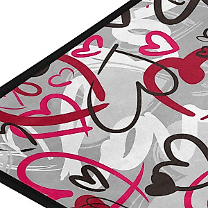 AGONA Anti Fatigue Kitchen Mat Winter Kitchen Floor Mat Non Slip Kitchen Rugs Cushioned Comfort Standing Mat Area Rugs Indoor Outdoor Entry Rug Floor Carpet for Home 39x20 (Cute Valentine's Hearts)