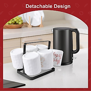 Dinkich 2 Pack Cup Drying Rack, Multi-Purpose Cup Rack for Countertop Storage, Home Storage Mug Hooks Drying Rack, Drinking Glasses Water Bottle Glass Cup Organizer Stand for Cabinet Kitchen