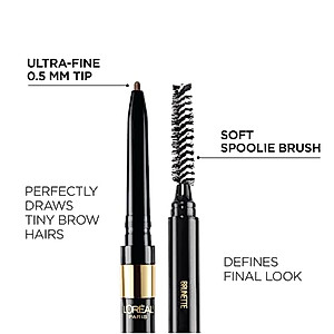 L'Oreal Brow Stylist Definer Waterproof Eyebrow Pencil, Light Brunette 0.003 Ounce (1 Count)