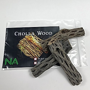 NilocG Aquatics 3 Pieces 5-6" Long Natural Cholla Wood for Aquarium Decoration