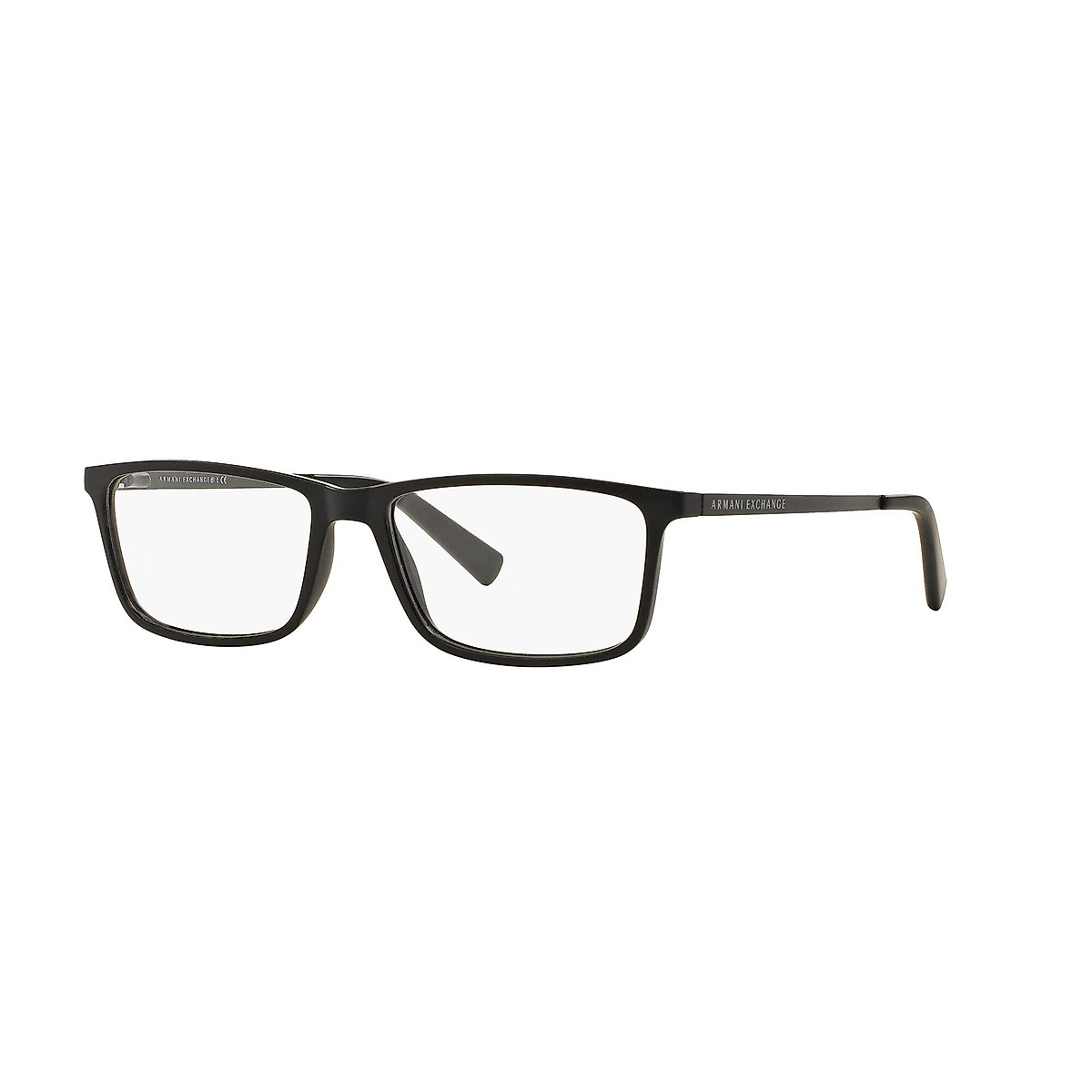 A|X ARMANI EXCHANGE Men's AX3027 Rectangular Prescription Eyeglass Frames, Matte Black/Demo Lens, 55 mm