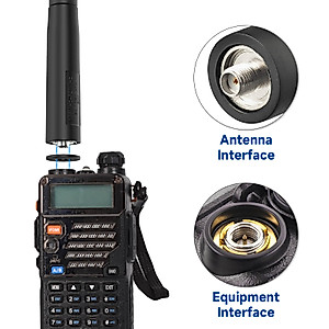 Bingfu Dual Band VHF UHF 136-520MHz 42.9 inch Foldable Camouflage CS Tactical SMA Female Ham Radio Antenna for BaoFeng UV-5R UV-82 BF-F8HP Kenwood Wouxun HYT Handheld Two Way Radio Walkie Talkie