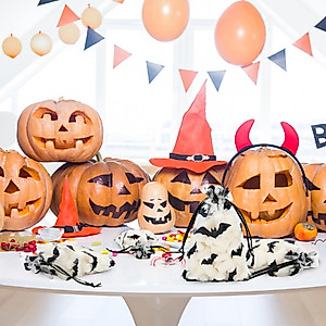 JarThenaAMCS 100Pcs Halloween Organza Drawstring Bags Black Bat Decorative Jewelry Gift Bags Candy Goodie Treat Bags Mesh Bags for Holiday Baby Shower Birthday Party Supplies,4 x 6 Inch