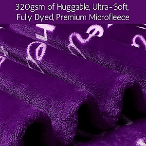 FILO ESTILO Mothers Day Gifts for Abuela in Spanish, Abuela Blanket, Feliz Dia de las Madres, Regalos para Abuela en Español for Birthday/Cumpleaños from Los Nietos, 60x50 Inches (Purple, Fleece)