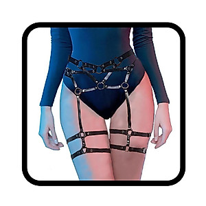 CLOACE Leather Waist Chain Punk Adjustable Leg Harness Nightclub sexy Leg Garter Body Accessories for Women
