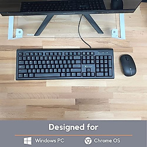 X9 Performance Wired Keyboard - USB Computer Keyboard Wired, Coated with Silver Zinc Zeolite - USB Keyboard for Laptop with 5FT Cable - Wired Computer Keyboard for PC | Chromebook - Perfect for Office