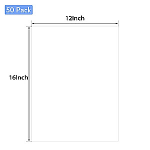 Golden State Art, 12x16 Picture Mat Matte Backerboards for Framing. Pack Contains 50 Backing Boards (White, 50 Pack)