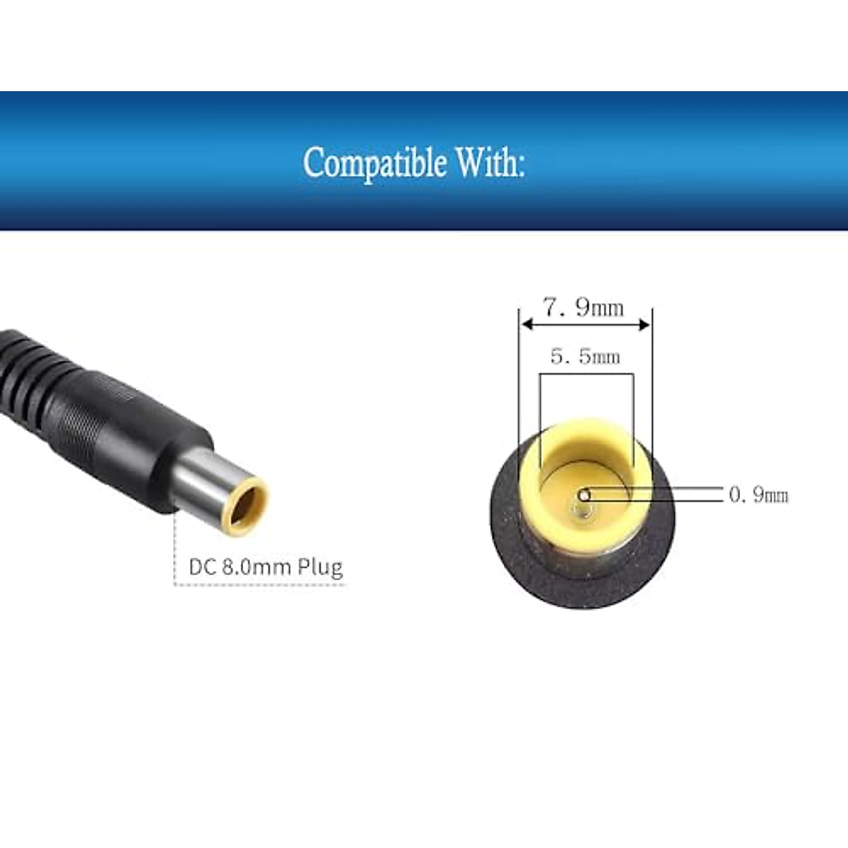UpBright Car DC Adapter Compatible with BLUETTI EB3A EB90 EB70 Power Station Solar Generator 268Wh LiFePO4 Battery Pack 12V-28VDC-8.5A 600W 7.9mm x 5.5mm Connection Power Supply Cord Battery Charger