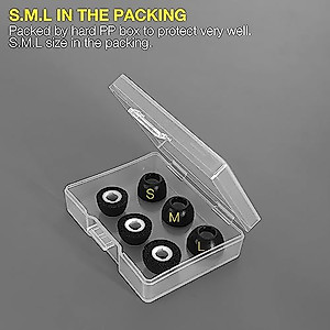 Memory Foam Eartips Replacement for JBL Live Pro TWS 2 & JBL Vibe Buds & JBL Tune Buds Earphone Earpad by TENNMAK