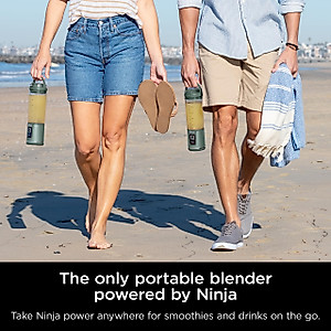 Ninja BC151EM Blast Portable Blender, Cordless, 18oz. Vessel, Personal Blender-for Shakes & Smoothies, BPA Free, Leakproof-Lid & Sip Spout, USB-C Rechargeable, Dishwasher Safe Parts, Forest Green