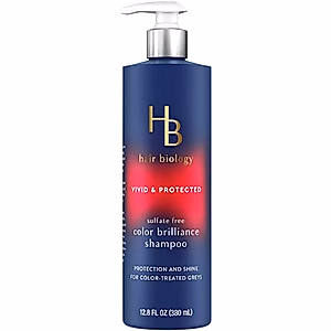 HB Hair Hair Biology Color Brilliance Shampoo and Conditioner SET. 12.8 fl oz each Bottle. With Biotin Vivid & Protected for Gray or Color Treated Hair.