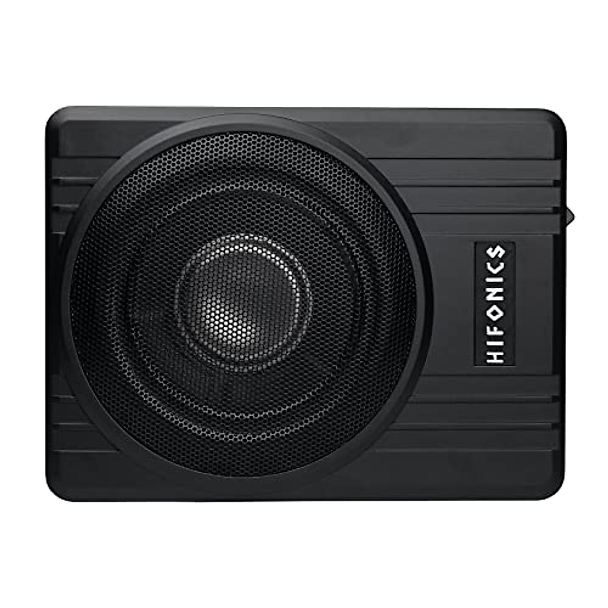 Hifonics Brutus BW-110A - 800 Watts Compact Amplified Under The Seat Car Truck Subwoofer Low Profile with Bass Remote, Great for Vehicles That Need Bass But Have Limited Space, Black