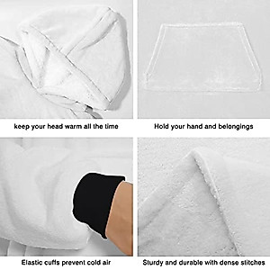 Wearable Blanket Hoodie for Adults, Women Men Size Comfy Hooded Blankets Sweatshirt, Oversized Hoodie Throw Soft Cozy Fleece Blanket Cute Kawaii Axolotl