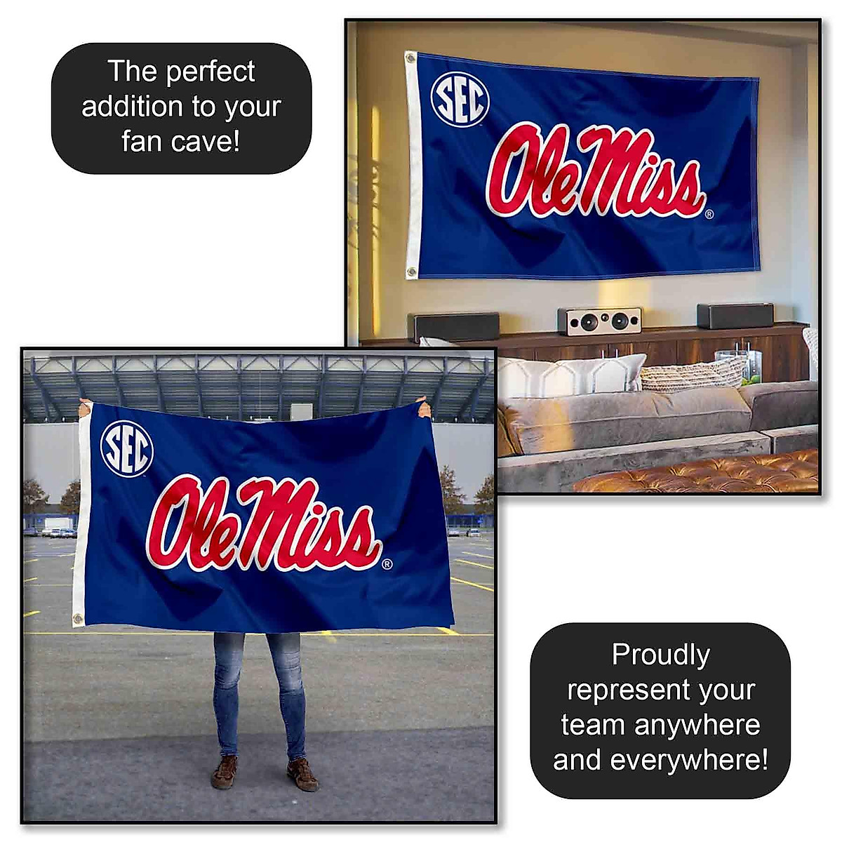 College Flags & Banners Co. Ole Miss SEC 3x5 Flag