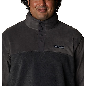 Columbia Men's Steens Mountain Half Snap, charcoal heather, shark, Large