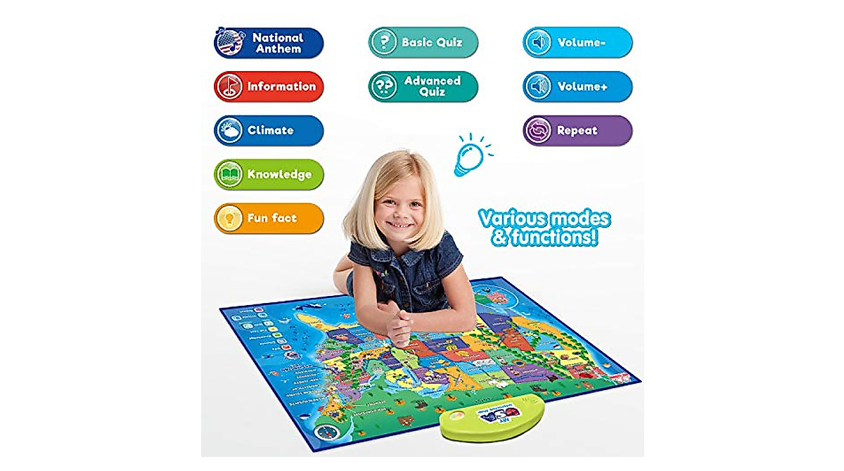 Best Learning i-Poster USA Map - Fun Educational Kids' Geography Toy