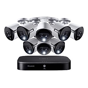 Lorex 4K Indoor/Outdoor Analog Wired Security Camera System, Ultra HD Bullet Cameras with Motion Detection Surveillance, Color Night Vision & Smart Home Compatibility, 2TB 8 Channel DVR, 8 Cameras