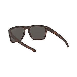Oakley Men's OO9341 Sliver XL Rectangular Sunglasses, Matte Brown Tortoise/Warm Grey, 57 mm