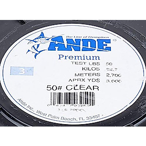 Ande A14-8C Premium Monofilament, 1/4-Pound Spool, 8-Pound Test, Clear Finish