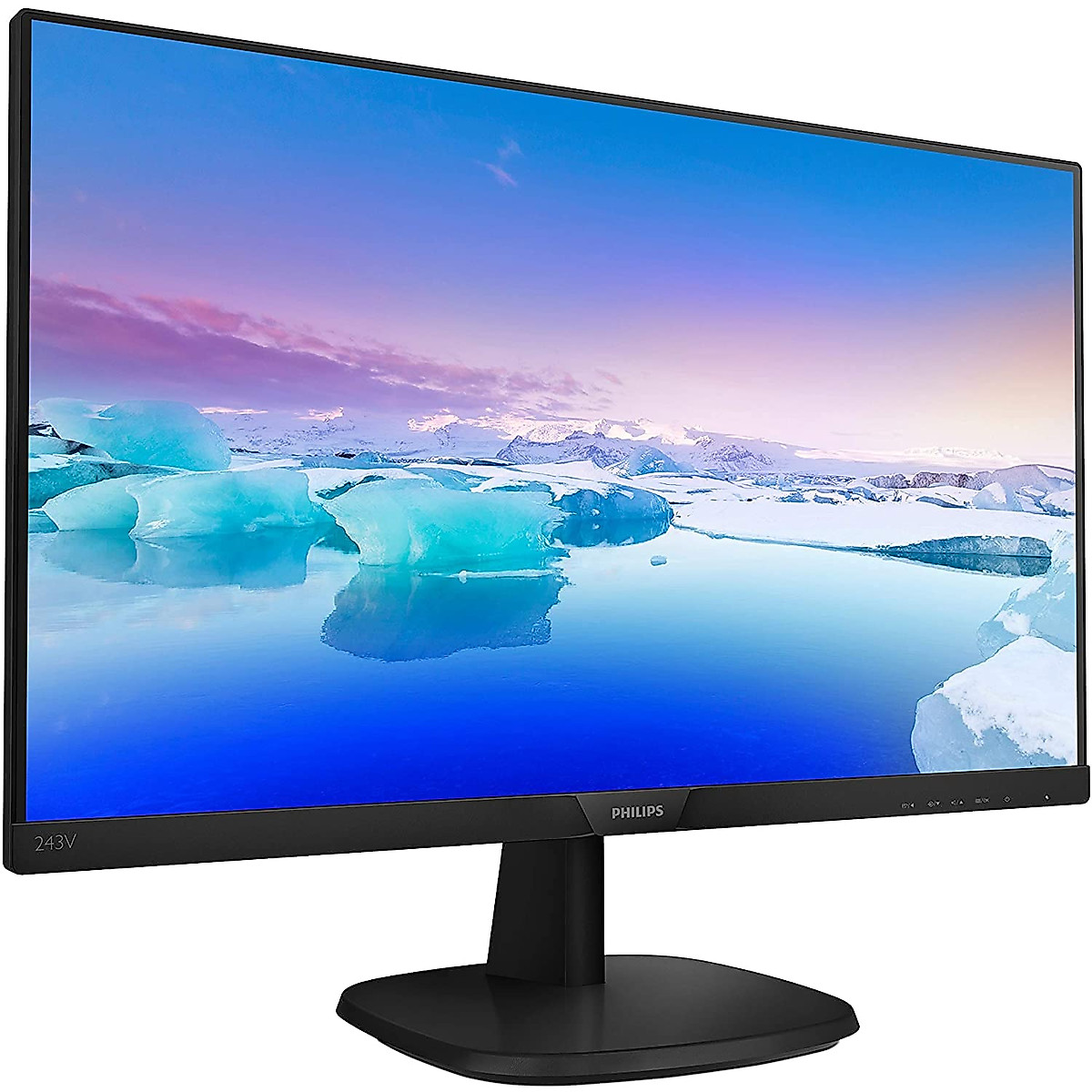 Philips 243V7QJAB 24" Monitor, Full HD, Edge-to-Edge IPS, Built-in Speakers, VESA, EnergyStar Most Efficient 2017, 4Yr Advance Replacement Warranty (Renewed)