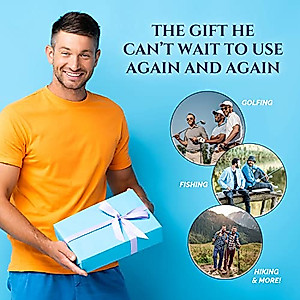 Super Large Golf Beer Sleeve for Golf Bag with 7 Reusable Cold Packs - XL-Size: 9 Cans Golf Cooler Bag - Great Golf Gift - Golf Bag Beer Cooler Sleeve - with Detachable Strap - Original Black