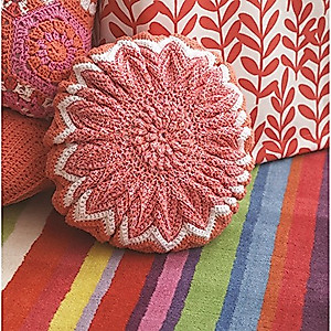 Lily 10201818001 Sugar 'N Cream Super Size Solid Yarn, 4oz, Gauge 4 Medium, 100% Cotton - White - Machine Wash & Dry Big Ball