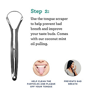 GuruNanda Complete Oral Care Kit 1.0 with CocoMint Pulling Oil, Butter on Gums Toothbrush, Concentrated Mouthwash, Handheld Portable Water Flosser, & Saline Packets - 5ct