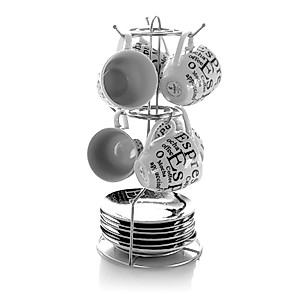 Gibson Expresso Expressions 13 Piece Stoneware Espresso Set (93583914M)