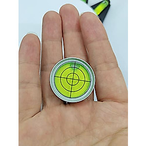 Levels Bubble Mini Tool Aluminum Small Bullseye Level Round Spirit Bubble Level for Precise Leveling in Any Position 30mm(silver)