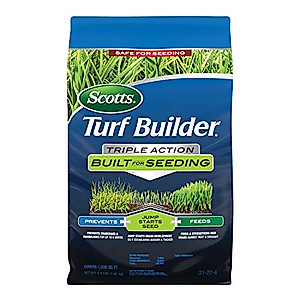 Scotts Turf Builder Triple Action Built For Seeding - Weed Preventer and Fertilizer for New Lawns, 1,000 sq. ft., 4.3 lbs.