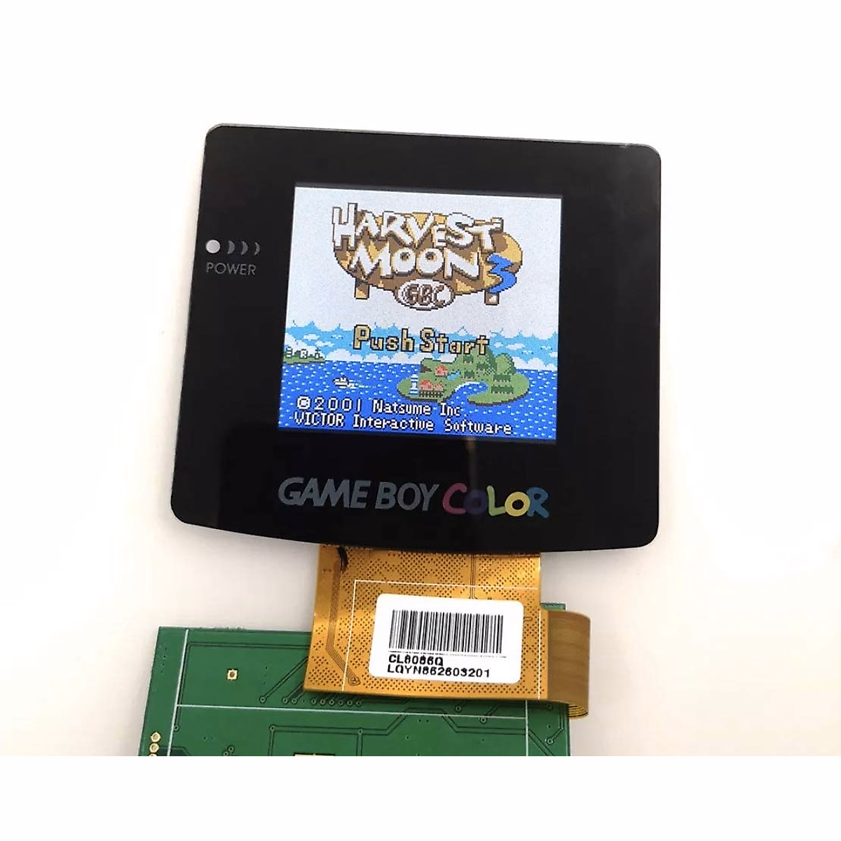 RGRS Nintendo Game Boy Color Backlight Mod Kit with Glass Screen Lens [video game]