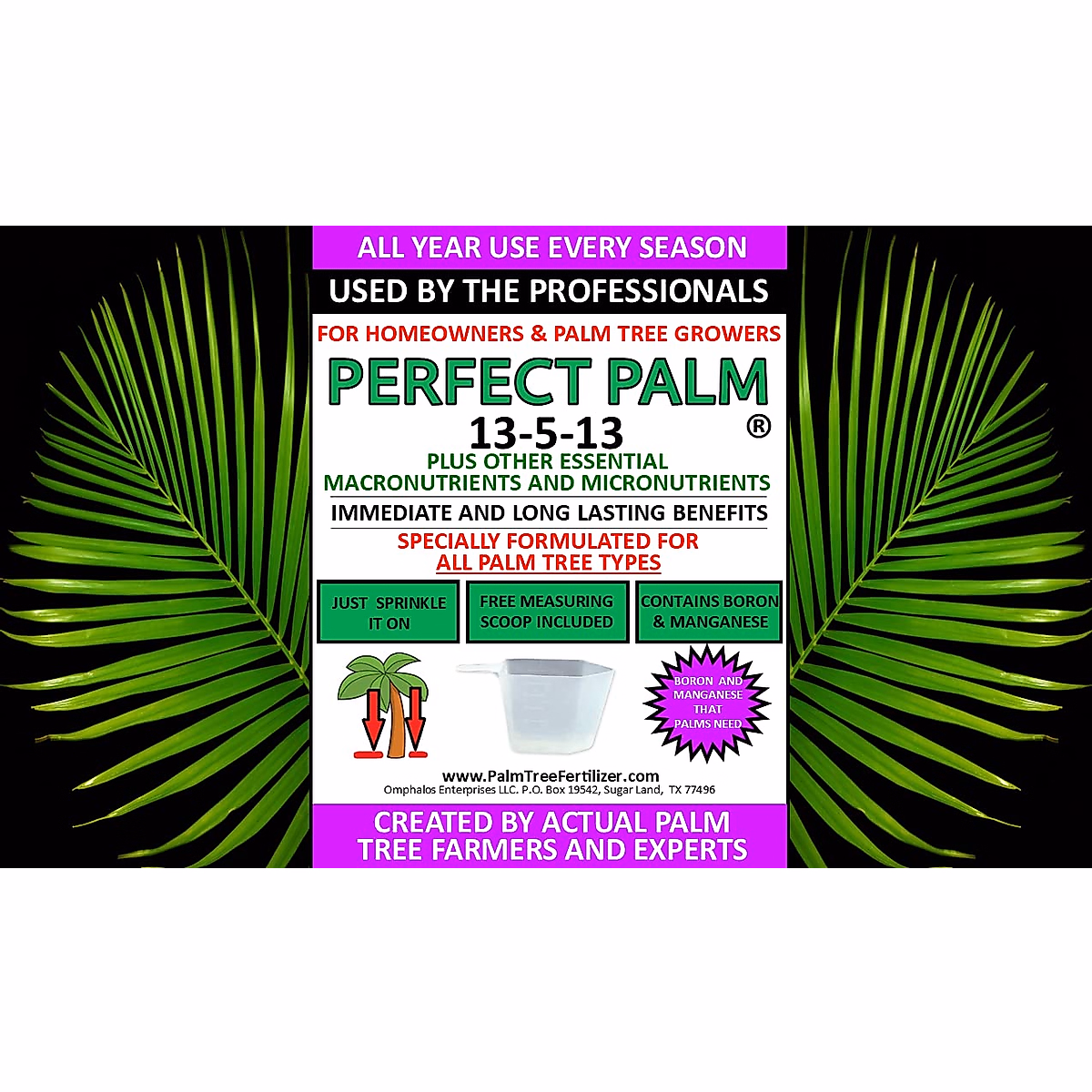 7 LB. Perfect Palm ® - Dual Action Palm Tree Fertilizer with Free Measuring Scoop